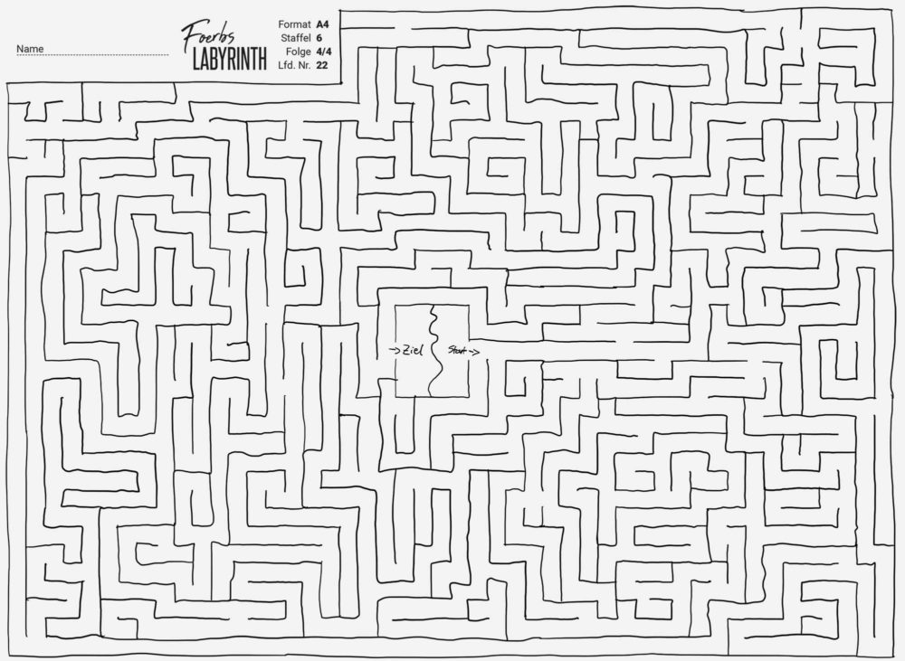 Labyrinthe zum ausdrucken - Foerbs Labyrinth